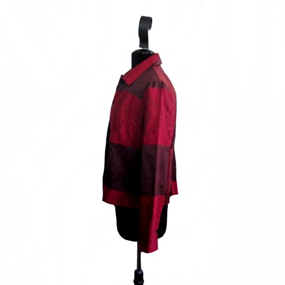 Alexis & Avery | Jackets & Coats | Alexis Avery Red Wine Plaid Jacket ...